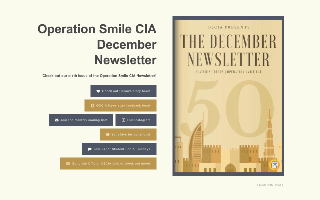 Operation Smile CIA Newsletter